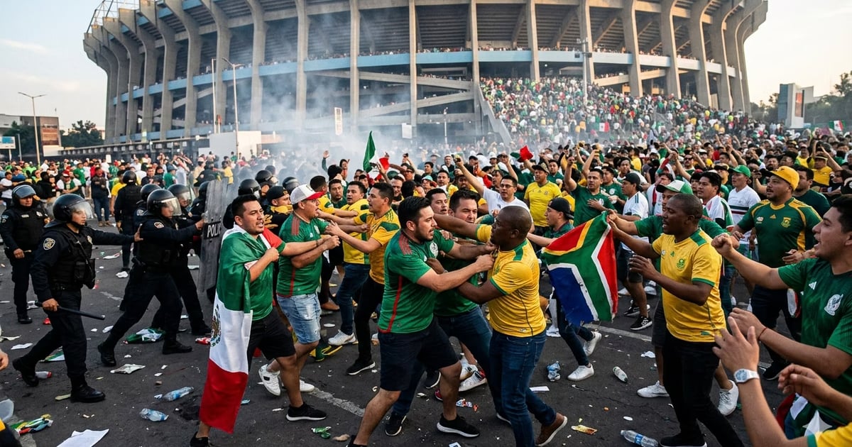 México ganó a Sudáfrica, pero hubo disturbios en las afueras del ...