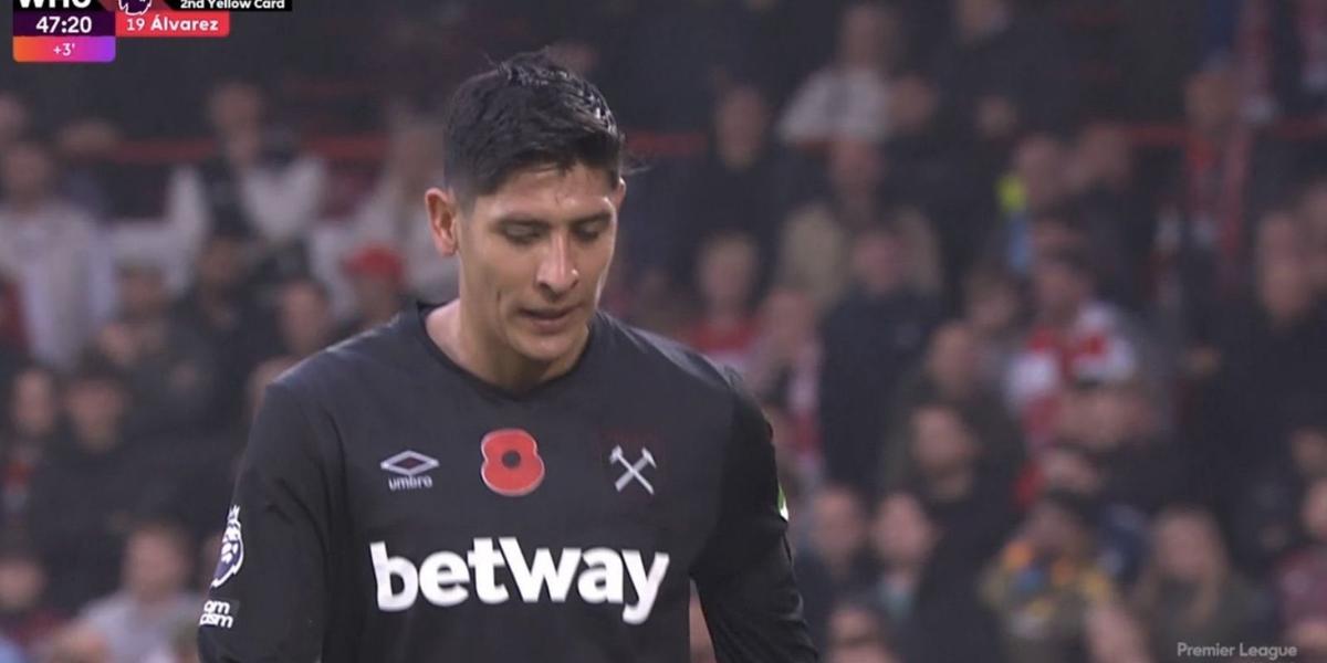 (VIDEO) Edson Álvarez otra vez se fue expulsado con el West Ham