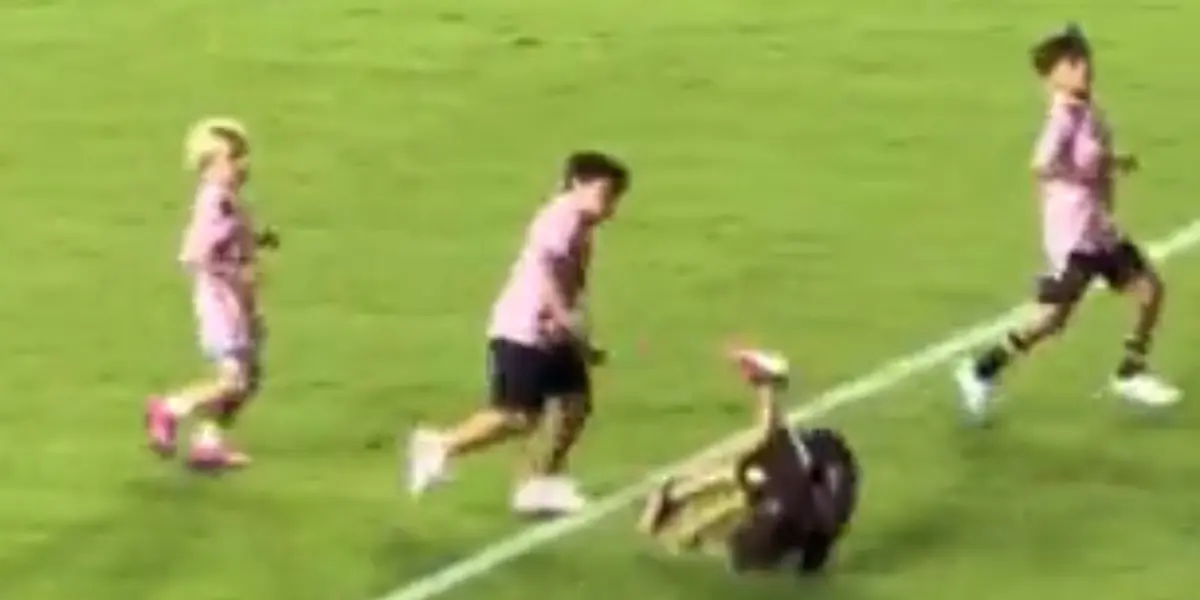 (VIDEO) Mateo Messi se hace viral tras duras entradas a su hermano Ciro