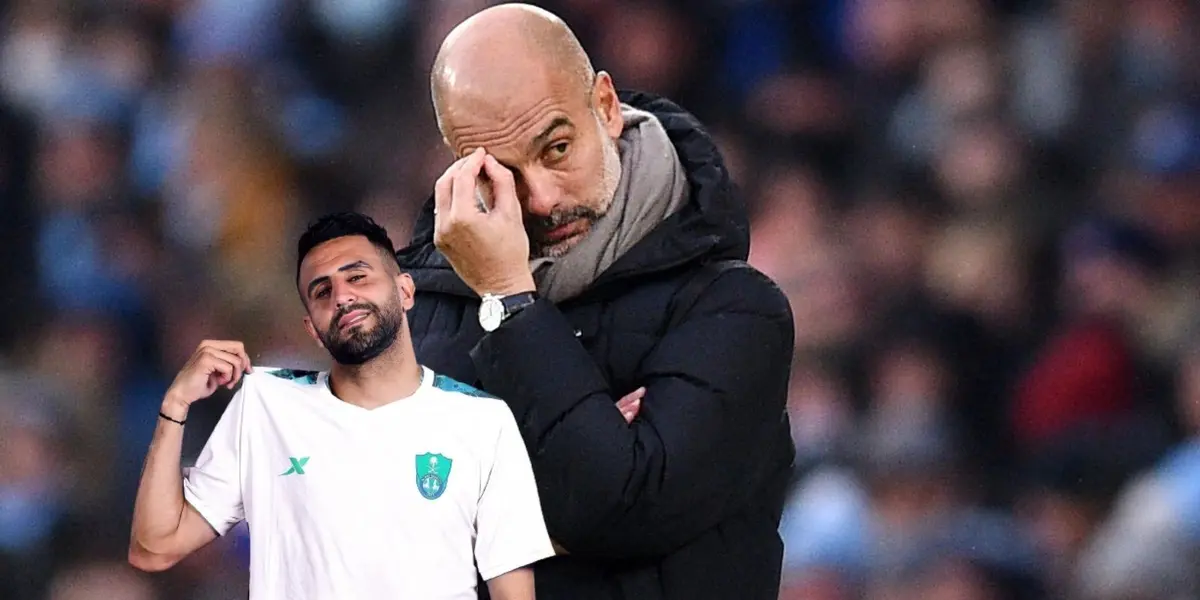 Guardiola no se calló nada, su reacción tras la llegada de Mahrez a ...
